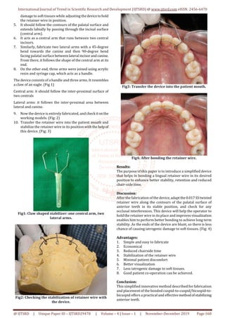 An Innovative Device for Stabilization of Fixed Lingual Retainer | PDF
