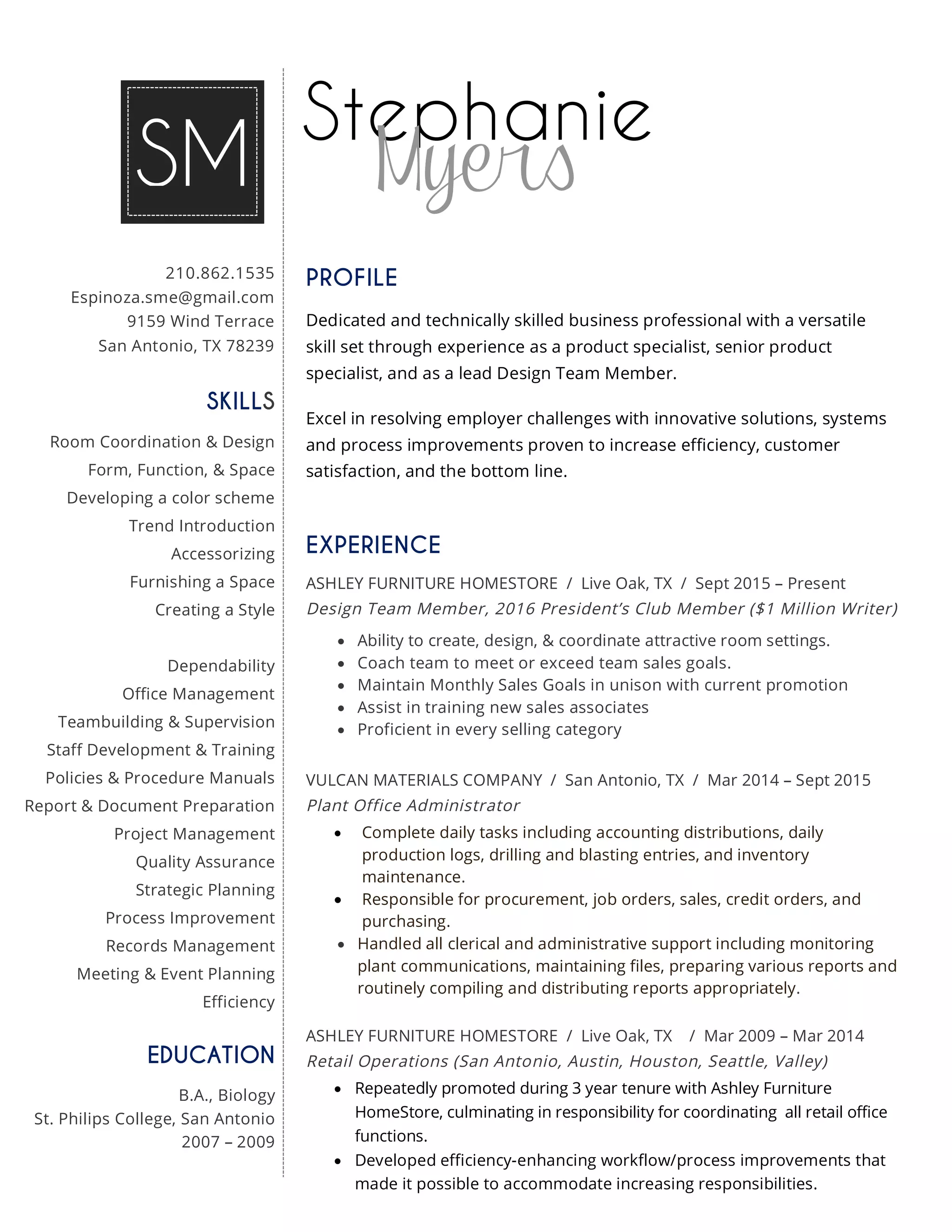 Stephanie Myers Resume | PDF