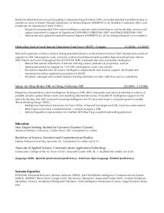 All Source Intelligence Analyst BARRETT 05.15