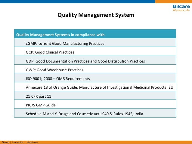 Bilcare_GCS Quality and Regulatory Overiew