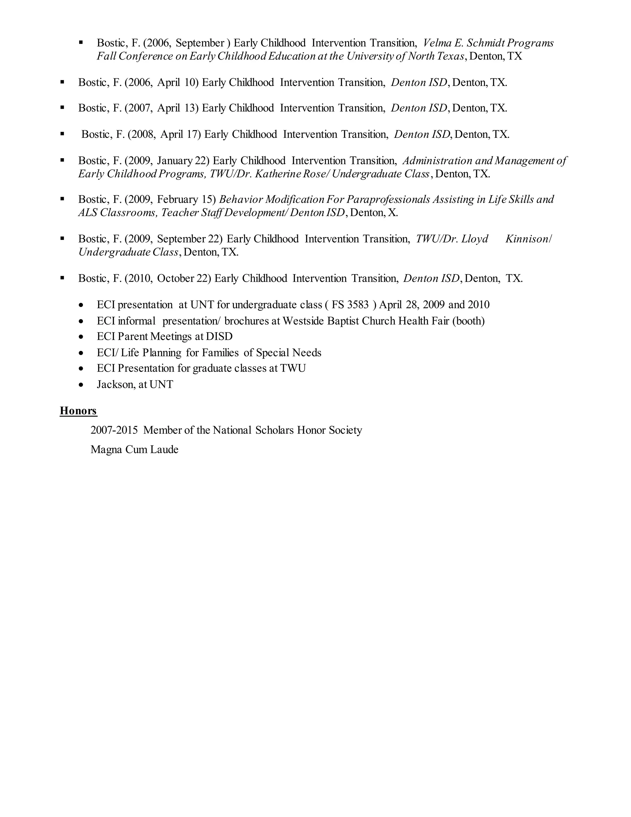 Fara House Bostic Resume Dec 2015 | DOCX