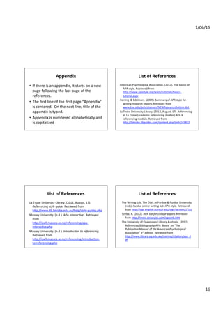 APA Referencing Style | PDF