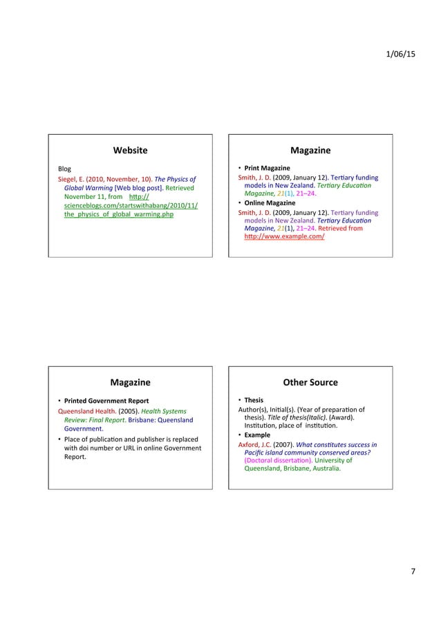 APA Referencing Style | PDF