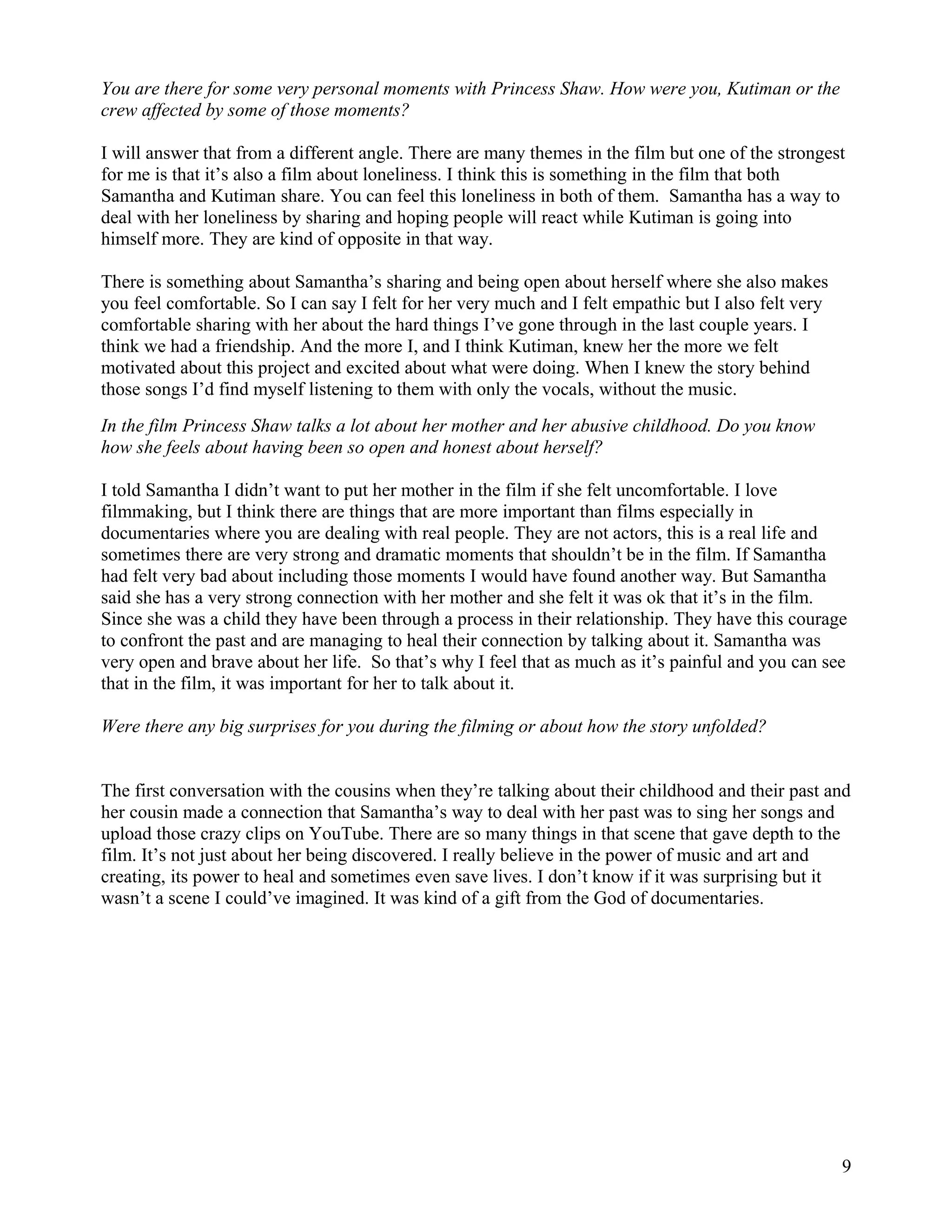 EPK Copy Sample- Whitaker | DOC