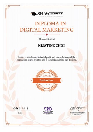 shaw academy diploma | PDF