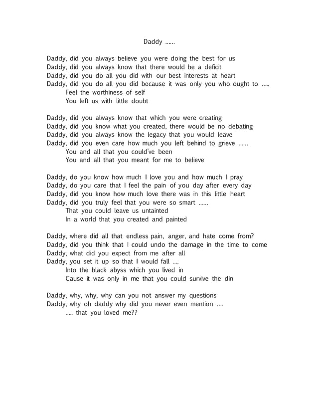 Daddy | PDF