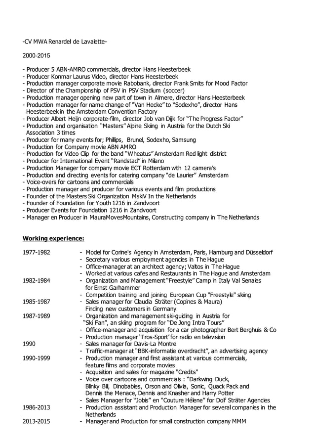 CV English 2016 | PDF