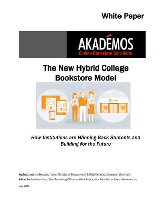 White Paper - The New Hybrid College Bookstore Model (2) (1) | PDF