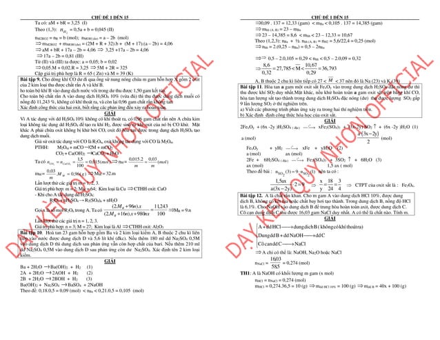 36 CHUYÊN ĐỀ BỒI DƯỠNG HỌC SINH GIỎI CÁC CẤP VÀ ÔN THI VÀO 10 CHUYÊN MÔN HÓA HỌC - ĐÁP ÁN CHI ...