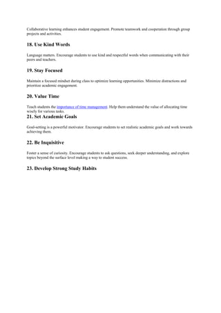 36 Classroom Rules for Student Success: Building a Foundation for ...