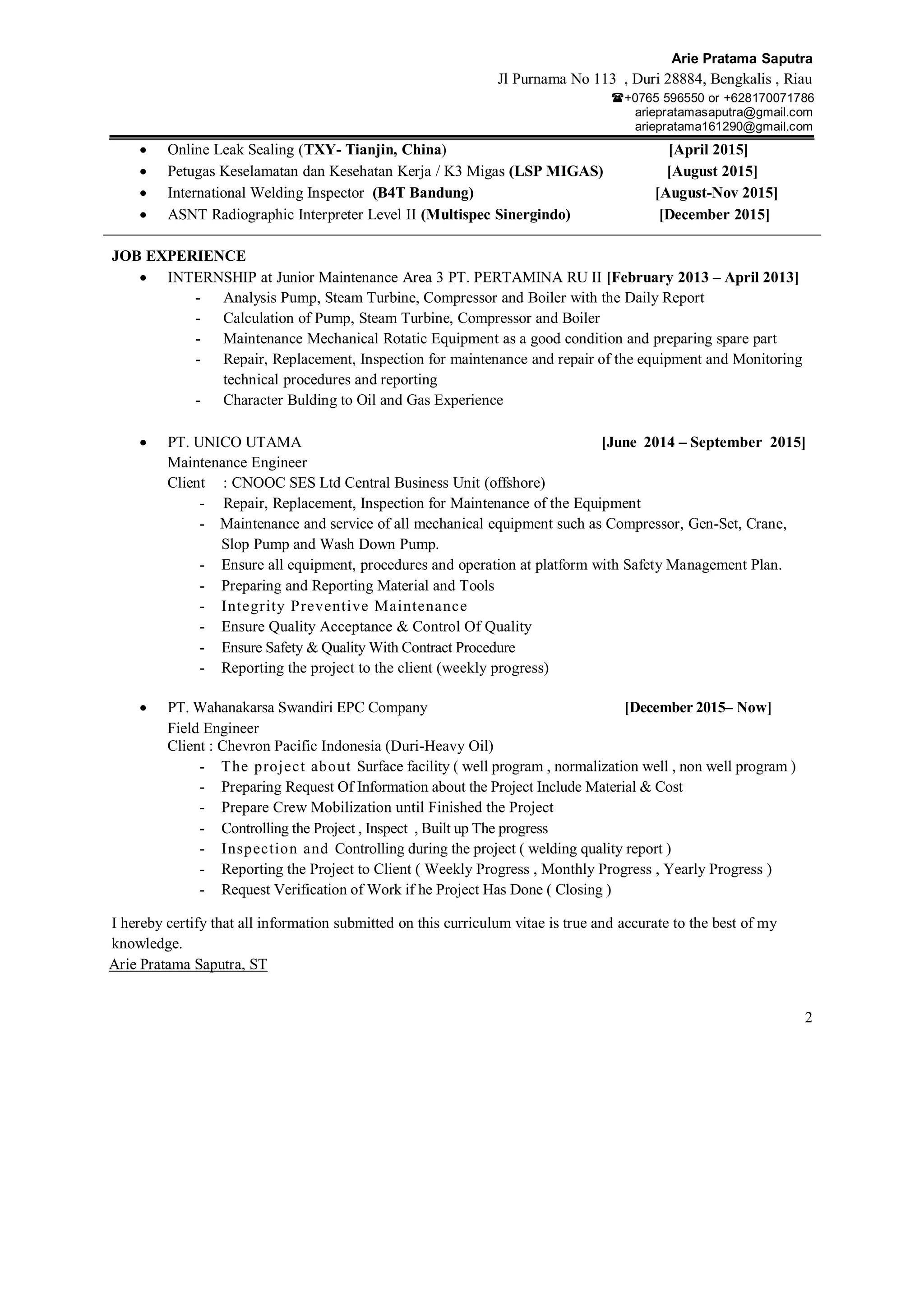 APS CV SEP 2016 | PDF