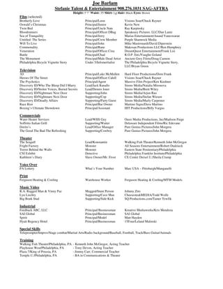 Joe Barlam Stefanie Talent & Ent | PDF