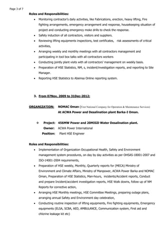 CV Abid Rasool (HSE Engineer). | PDF | Civil Engineering Industry ...