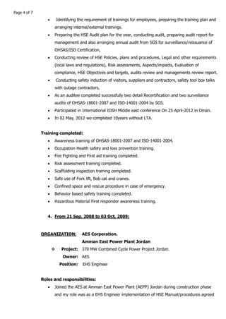 CV Abid Rasool (HSE Engineer). | PDF | Civil Engineering Industry ...