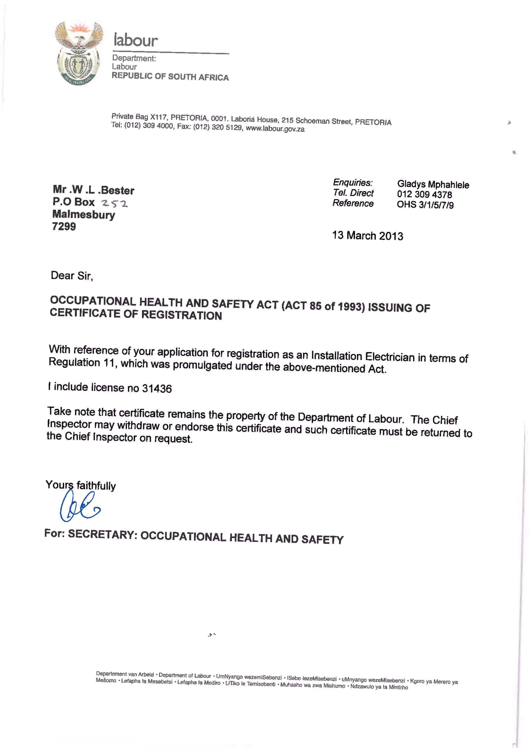 Wireman's license 2 | PDF