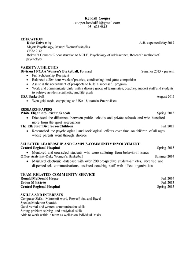 Resume | DOCX | Undergraduate Education | College Education