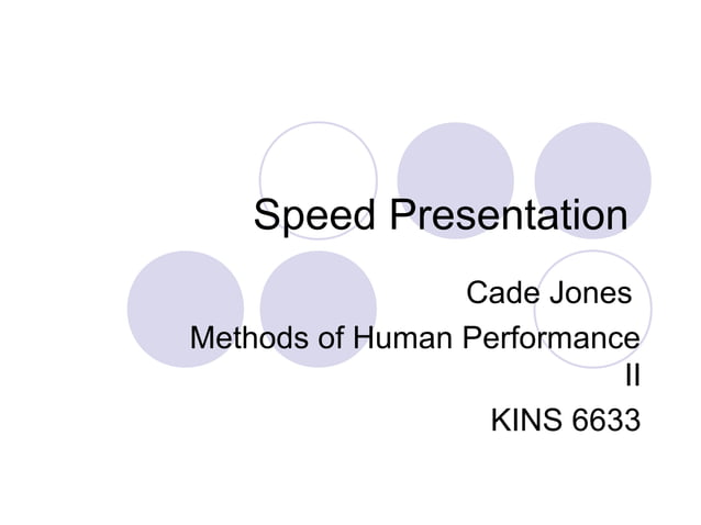 Speed Presentation | PPT
