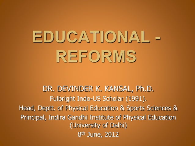 education reforms ppt | PPT