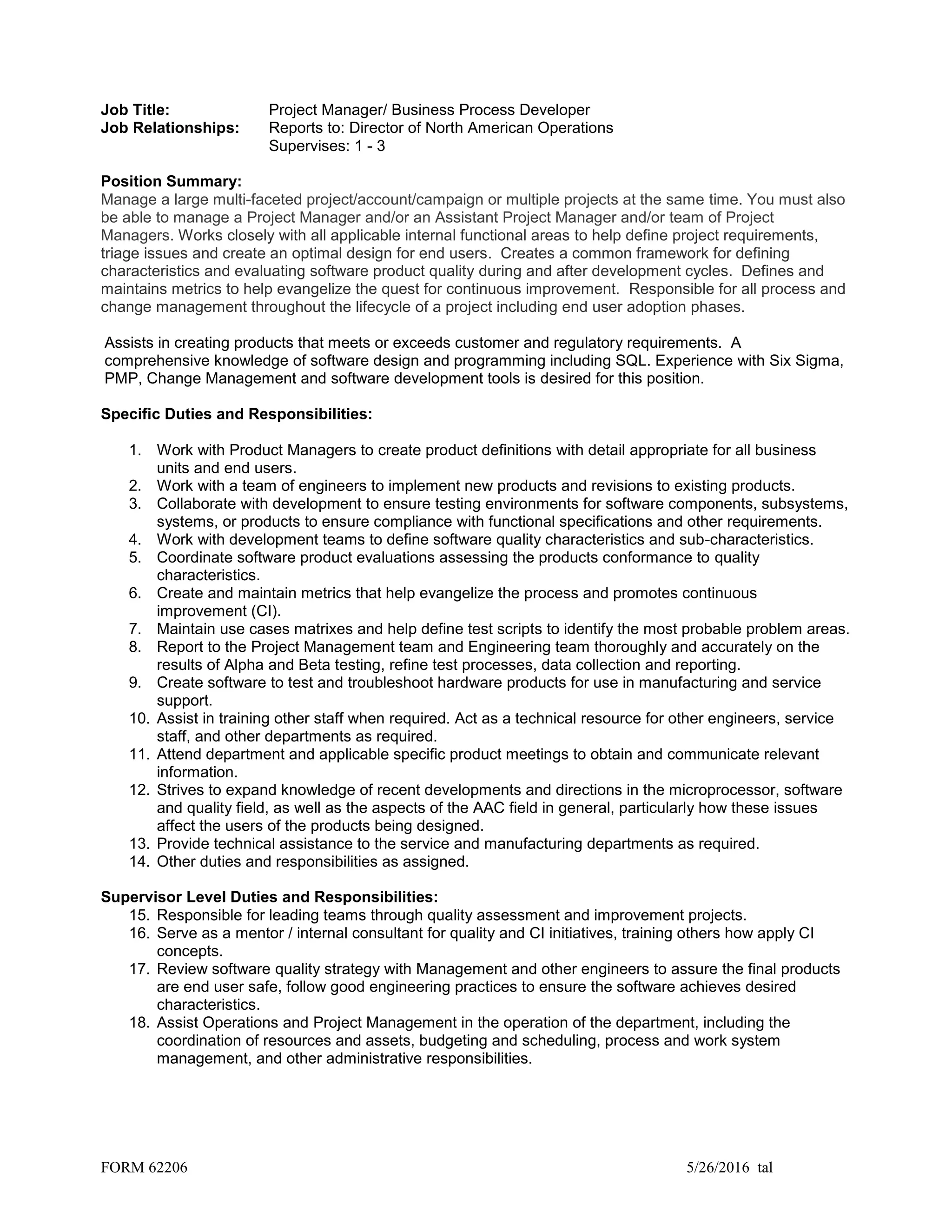 Senior Project Manager | PDF | Computing | Technology & Computing