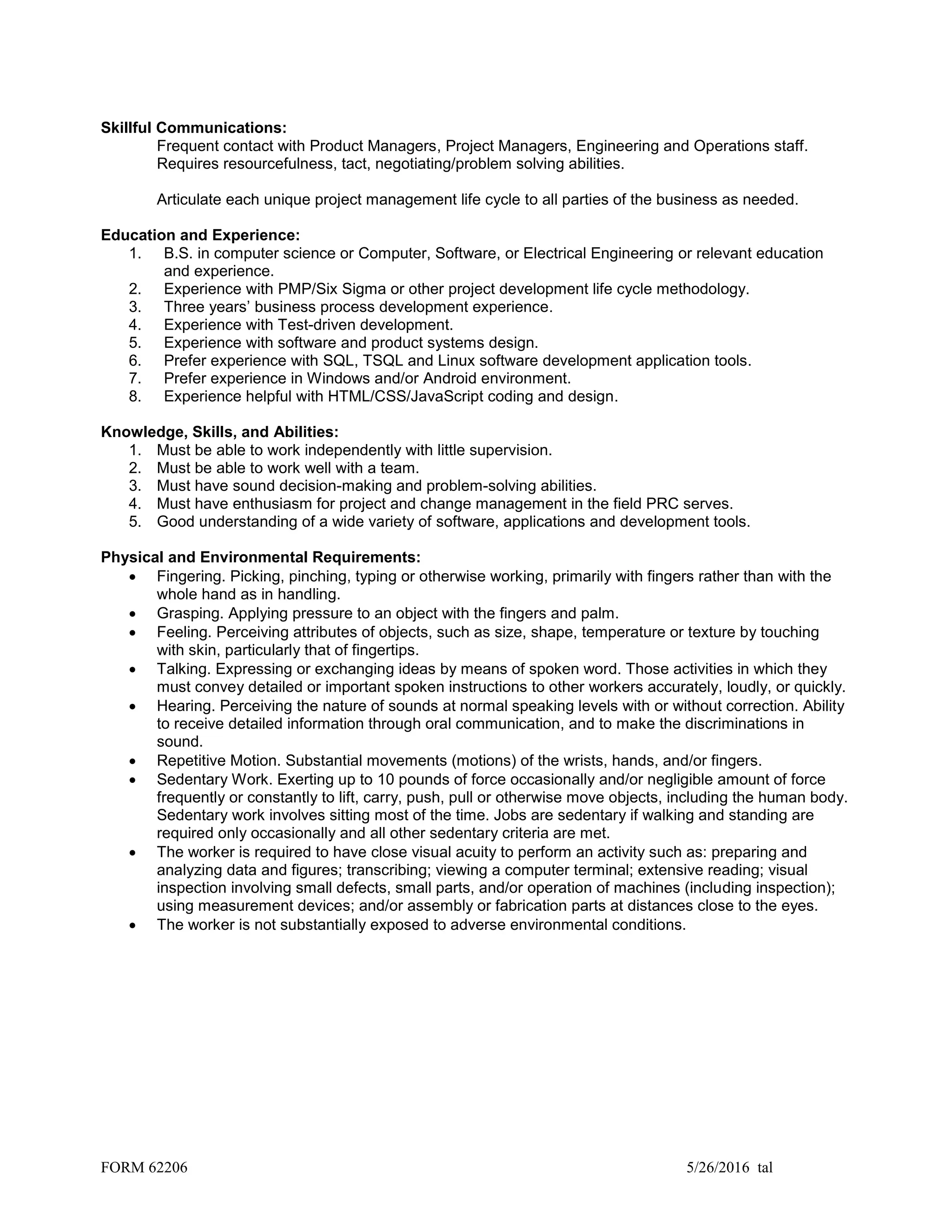 Senior Project Manager | PDF | Computing | Technology & Computing