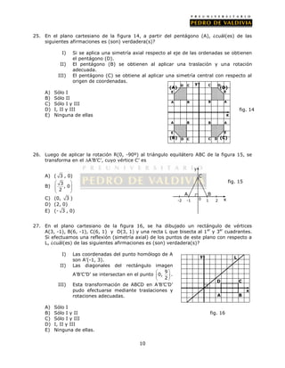 36 ejercicios vectores, isometrías y teselaciones | PDF
