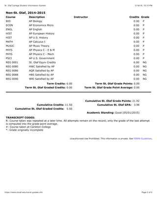 St. Olaf College Student Information System | PDF | College Education ...