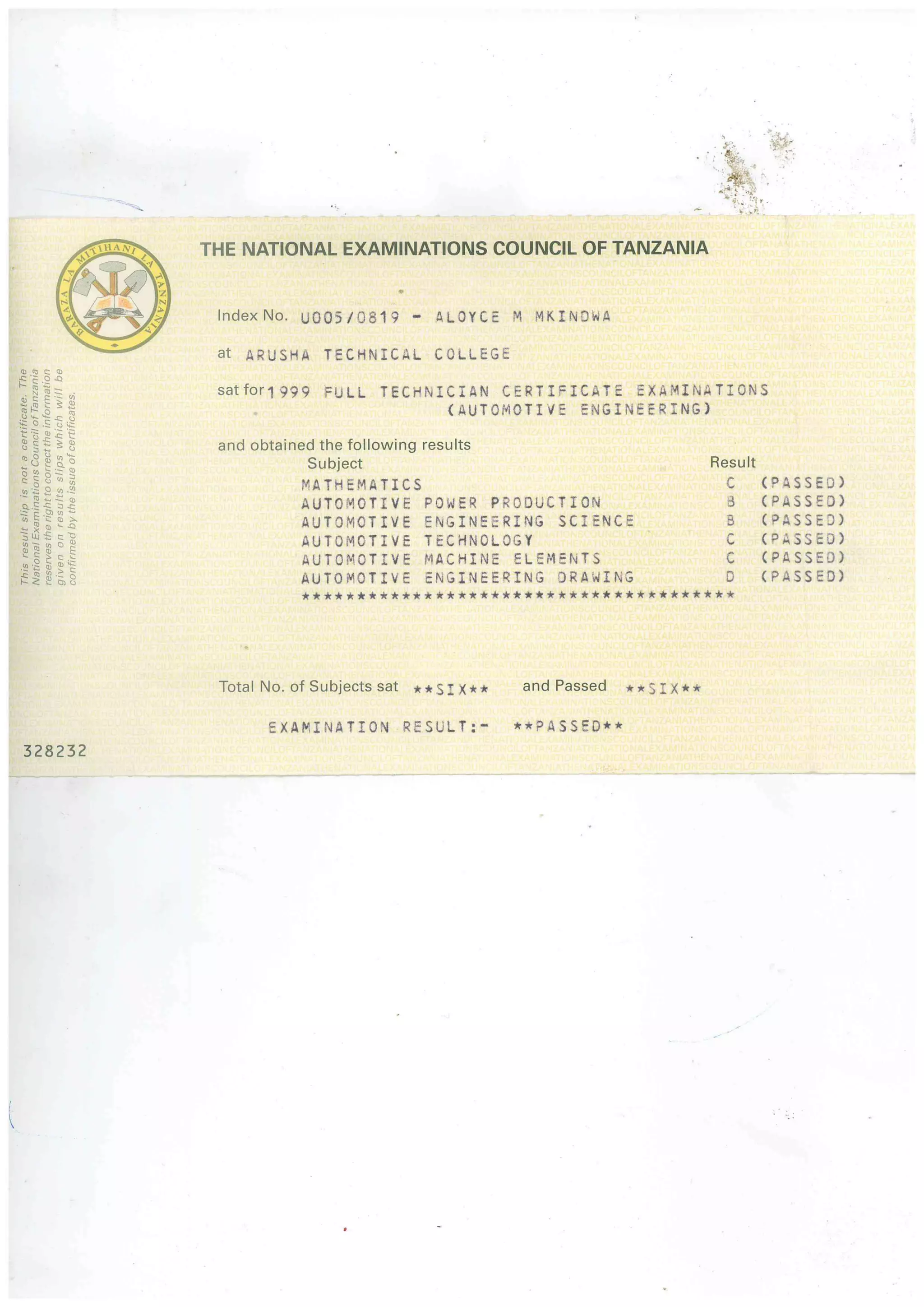 Result slip- FTC | PDF