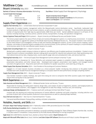 Matthew Cote Resume | PDF