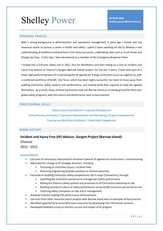 Shelley Power CV 2015 Professional | PDF | Construction Industry ...