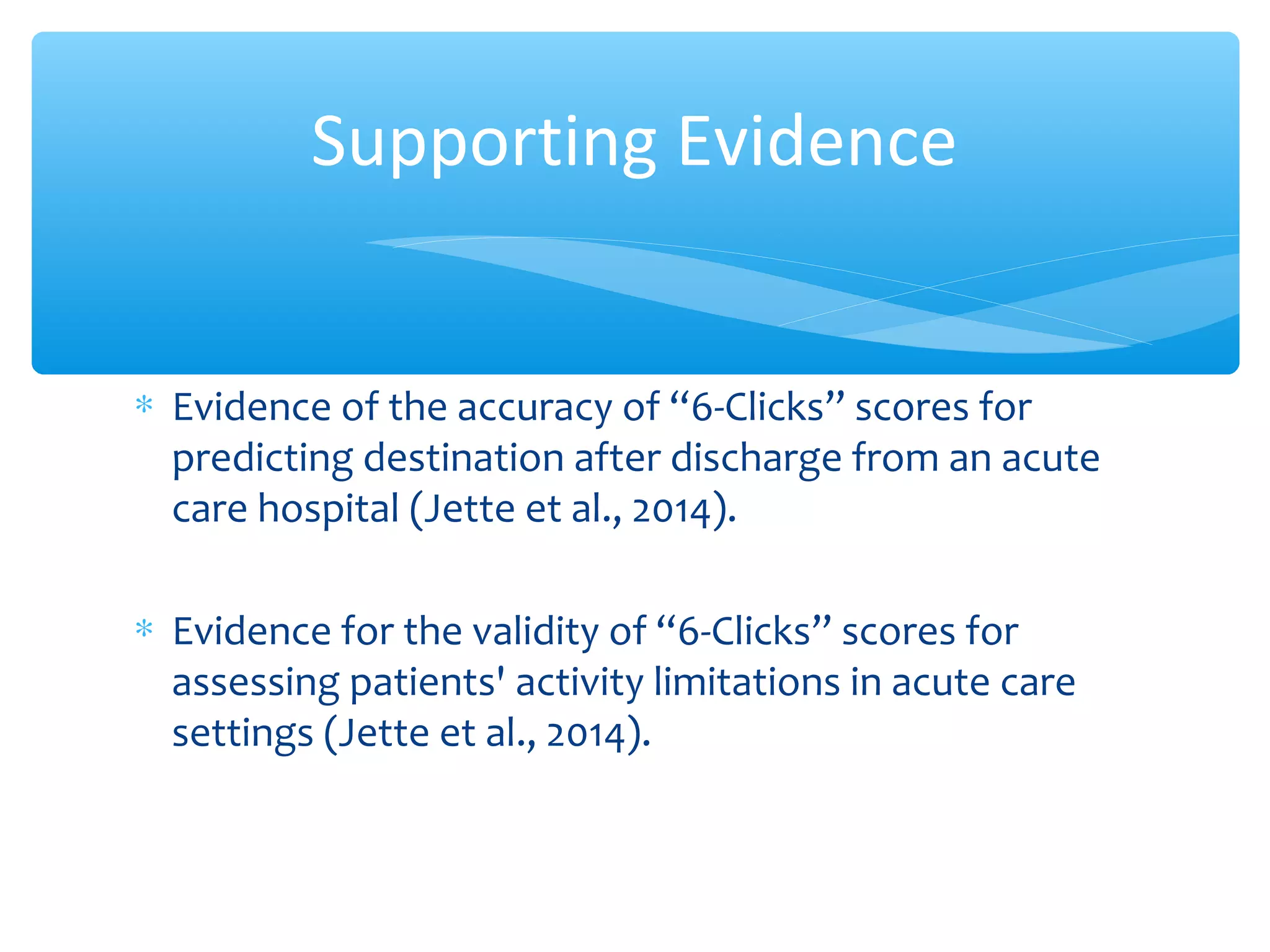 Activity Measure for Post Acute Care (AM-PAC | PPT