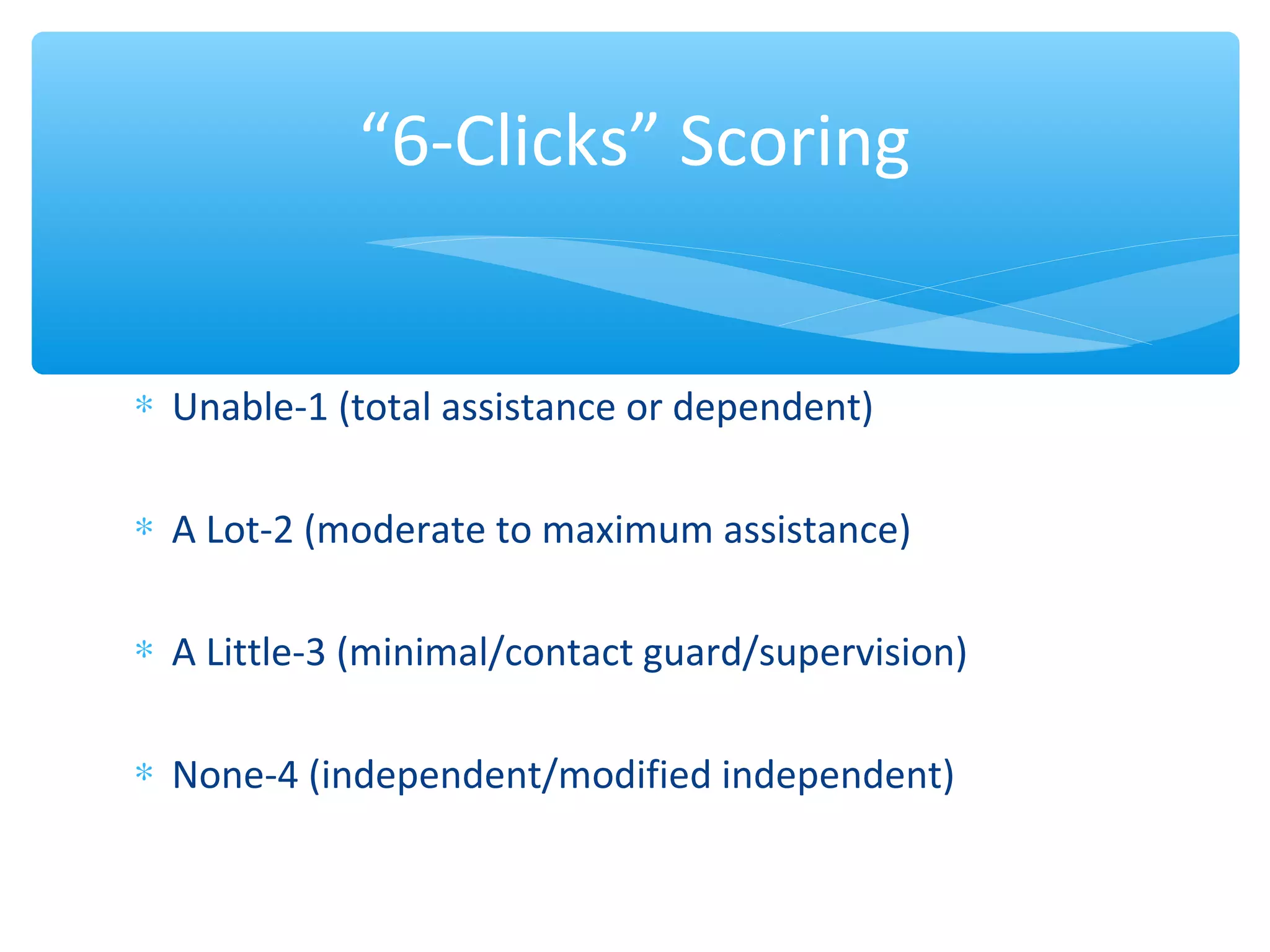 Activity Measure for Post Acute Care (AM-PAC | PPT