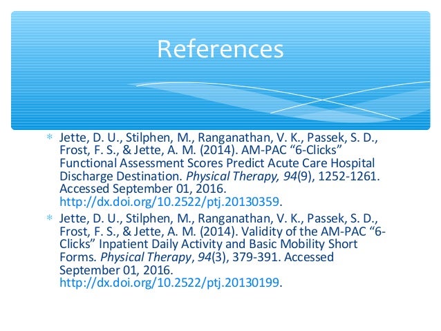 Activity Measure for Post Acute Care (AM-PAC