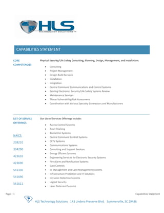 Capabilities Statement | PDF | Technology & Computing