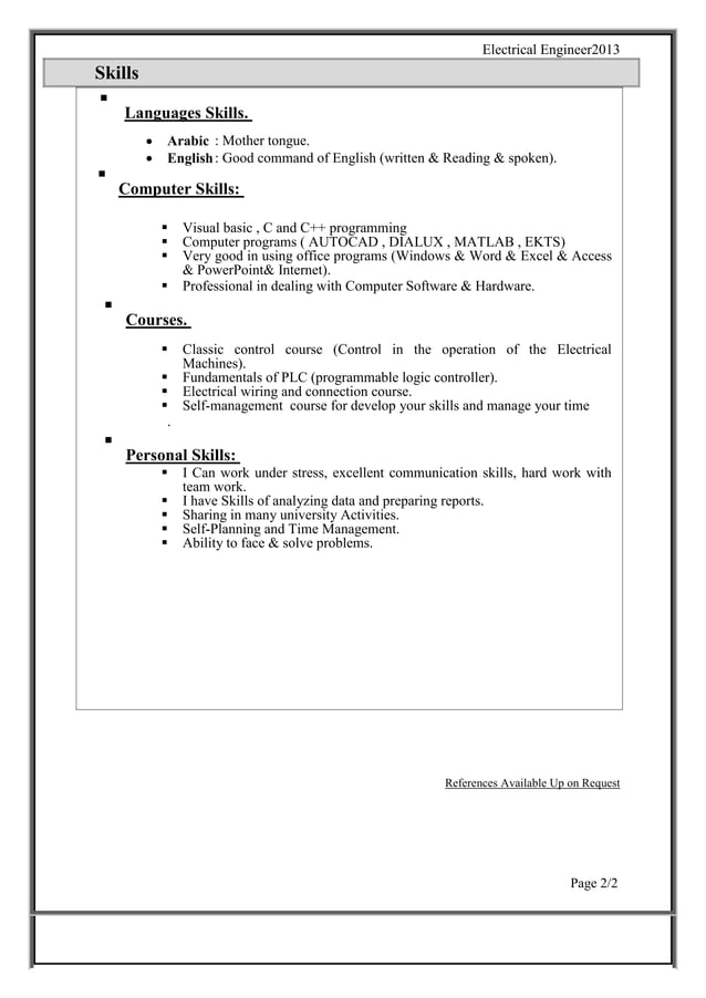 Eng_Amr_CV2 | PDF