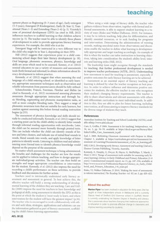 Assessment - an integral part of early years literacy teaching and learning | PDF