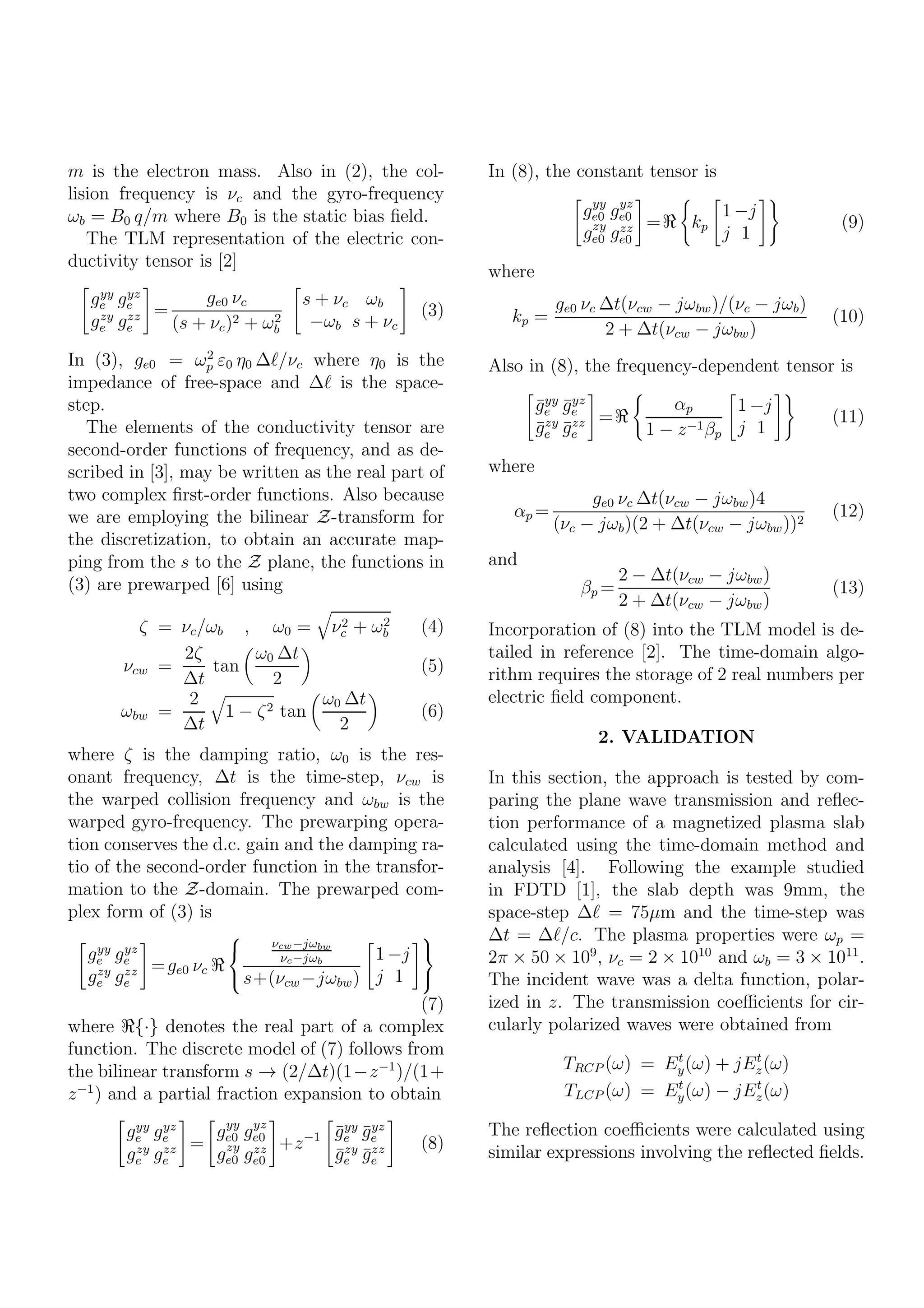 Time Domain Simulation Of Electromagnetic Wave Propagation In A Magnetized Plasma Pdf