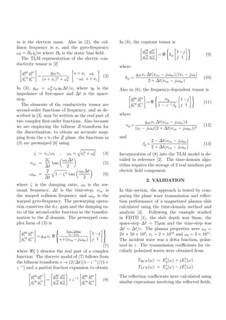 TIME-DOMAIN SIMULATION OF ELECTROMAGNETIC WAVE PROPAGATION IN A MAGNETIZED PLASMA | PDF ...