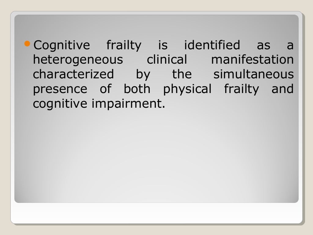Cognitive frailty | PPT