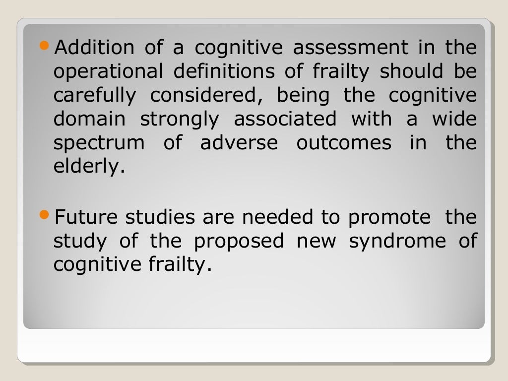 Cognitive frailty | PPT