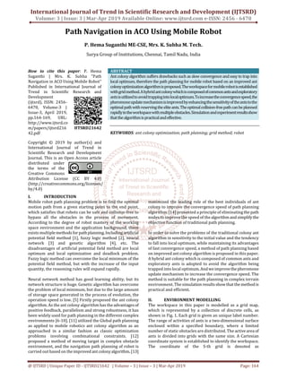 Path Navigation in ACO Using Mobile Robot | PDF
