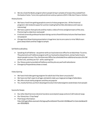 36 Adult Program Ideas in 90 Minutes: Chat Outline (August 2019) | PDF