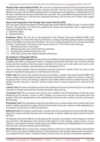 Strategic Intervention Material SIM for Grade 11 Science | PDF