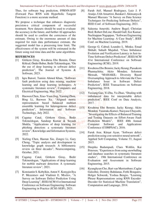 Study of Software Defect Prediction using Forward Pass RNN with Hyperbolic Tangent Function | PDF