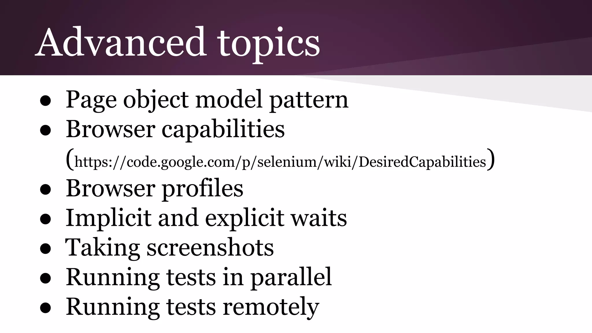 Beginner's guide to Selenium | PPT