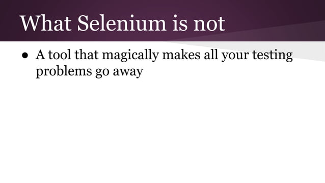 Beginner's guide to Selenium | PPT