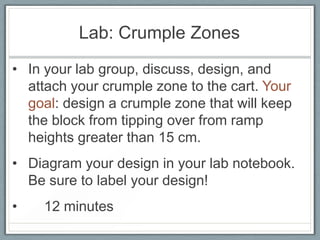 Crumple Zones: Impulse and Momentum | PPTX
