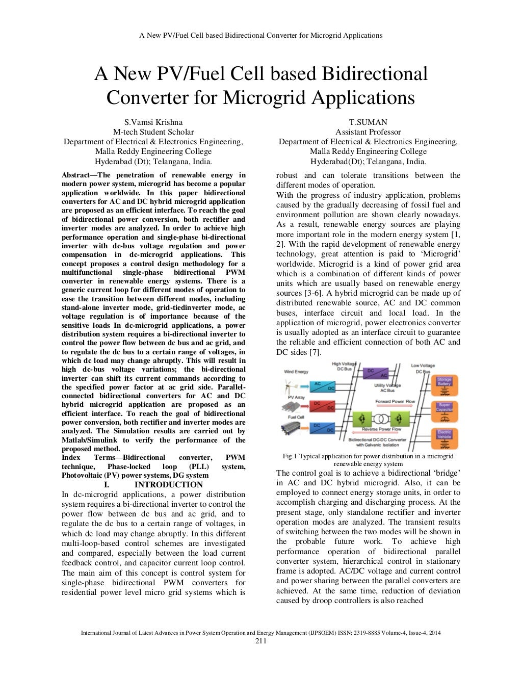a new pv/fuel cell based bi-directional pwm converter for micro grid applications | PDF ...