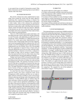 Simulating Performance Impacts of Bus Priority Measures | PDF