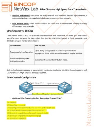 Ether Channel High Speed Data Transmission | PDF