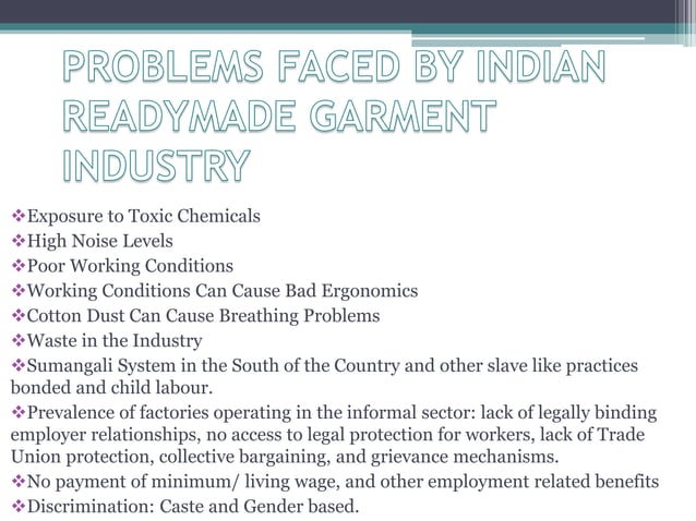 37. indian readymade garment industry zainab shafi | PPT